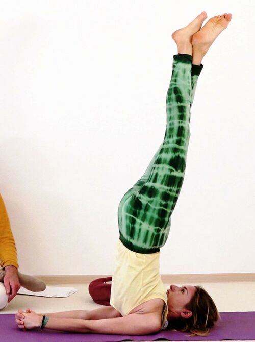 Pada Garudasana in Baddha Hasta Salamba Sarvangasana – Yogawiki