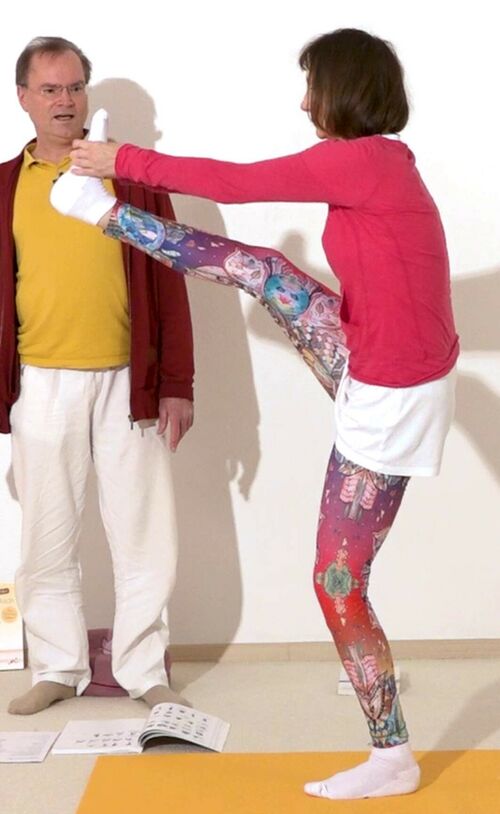 Standhaltungen auf einem Bein Einbein-Stellungen – Yogawiki